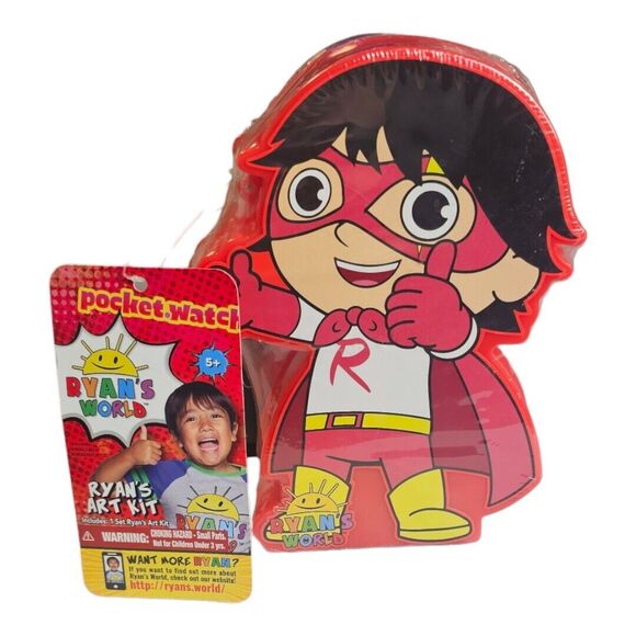 Redwood Ventures LTD | Toys | Ryans World Art Kit Wcase Sheets Stickers Erasers Crayons Markers ...